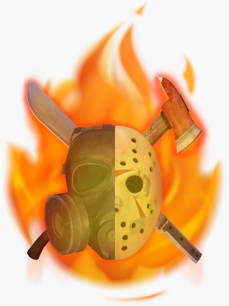 Pegatina «Jason Voorhees (viernes 13) vs The Pyro (Team Fortress 2)» de ...