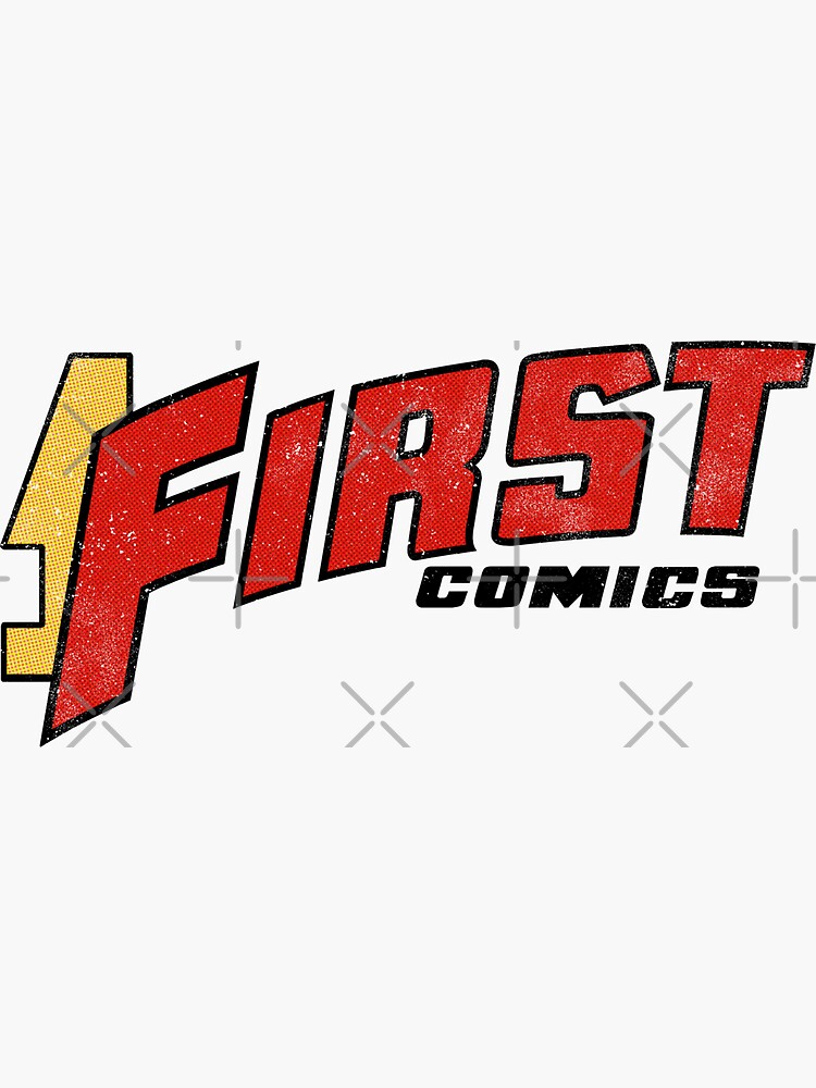"First Comics" Sticker for Sale by 13thFloorDesign | Redbubble