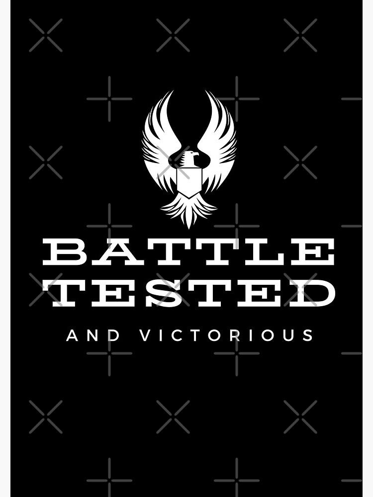"Battle-Tested and Victorious" Spiral Notebook for Sale by Luxonius ...