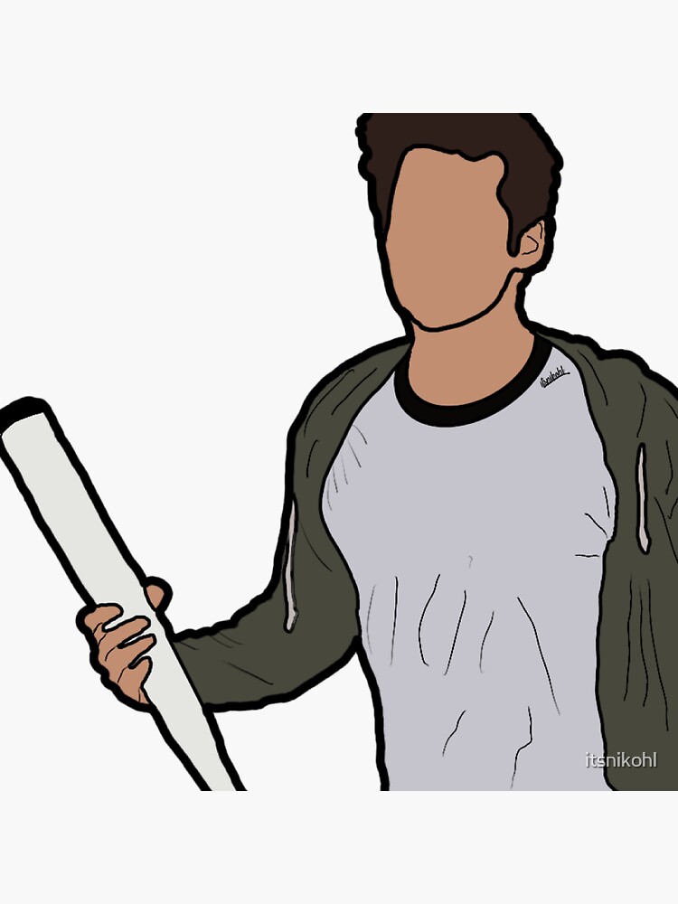 "Stiles Stilinski With A Baseball Bat" Sticker by itsnikohl | Redbubble