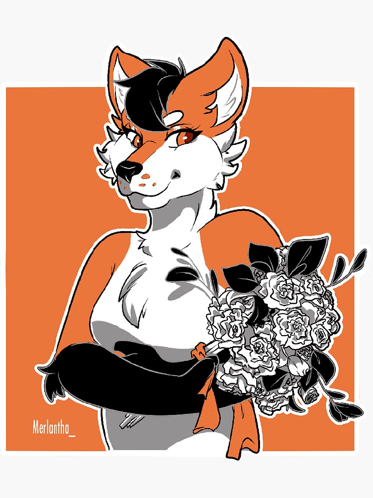 "momo colour fursona" Sticker by Katnip-studios | Redbubble