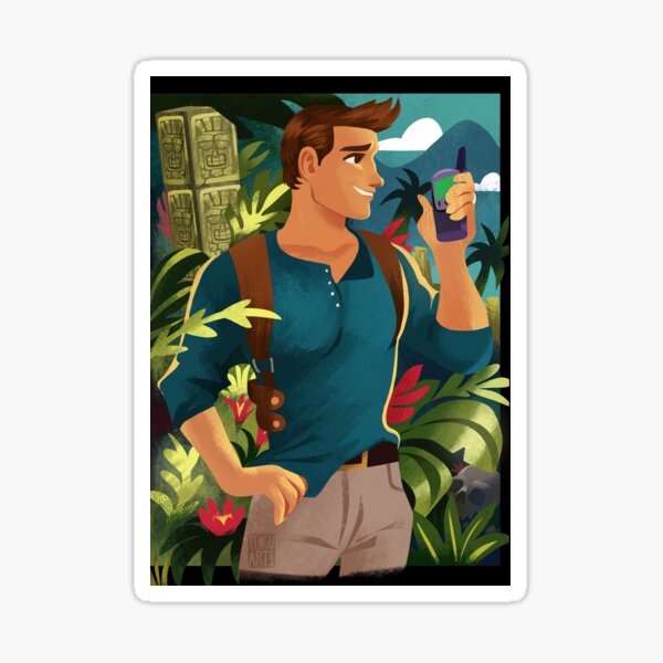 "Nathan Drake : Uncharted" Sticker for Sale by TenguArts | Redbubble