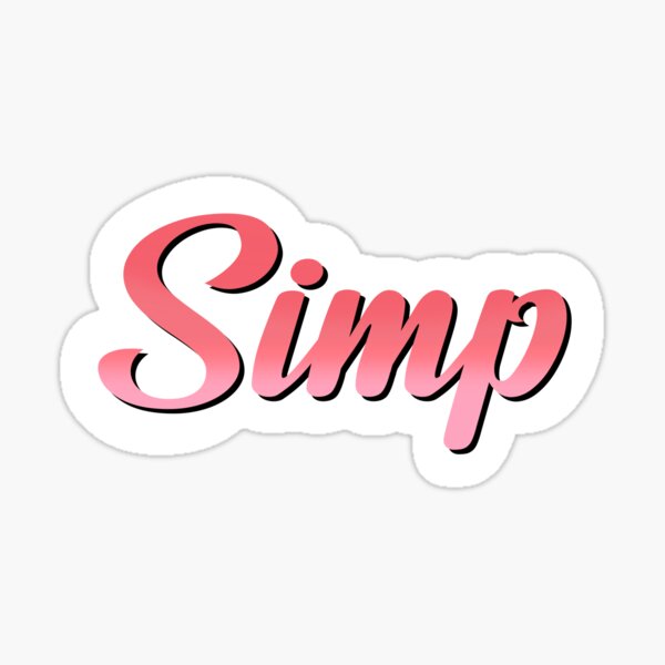 "Simp Design with Outline" Sticker for Sale by Annimoffat | Redbubble