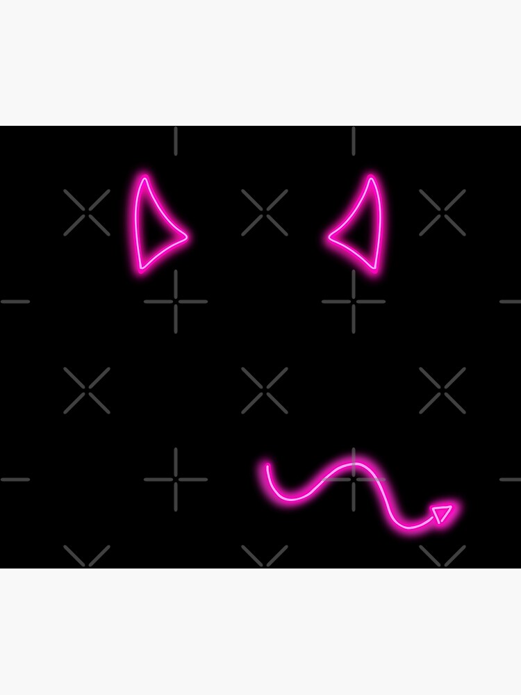 "Devil Horns and Tail Neon Sign" Art Print for Sale by tinyteacups ...
