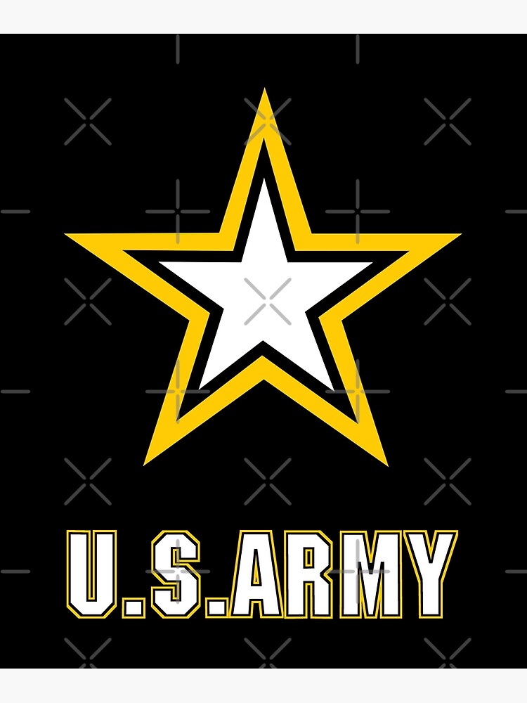 "U.S. ARMY Star-- Yellow and Black Outline" Art Print by enigmaticone ...