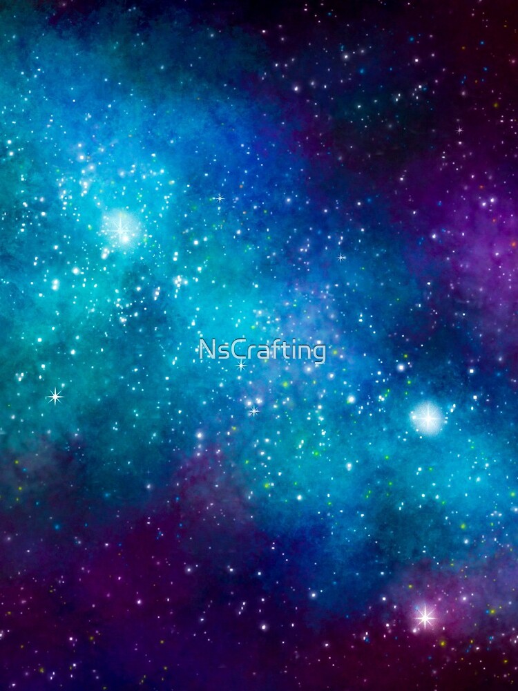 "Cyan Galaxy" Drawstring Bag for Sale by NsCrafting | Redbubble