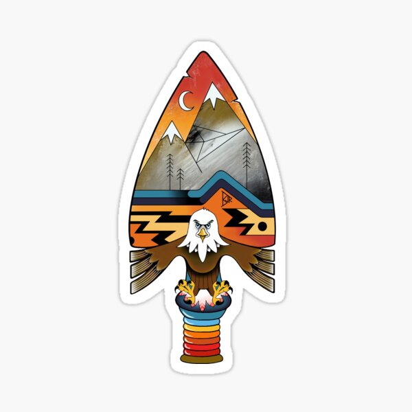 "Eagle Arrowhead " Sticker by bjryanart | Redbubble