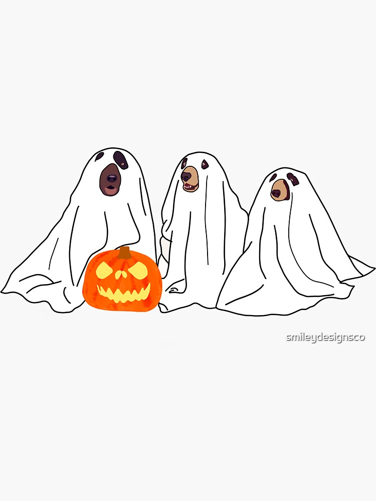 "Ghost Dogs" Sticker by smileydesignsco | Redbubble