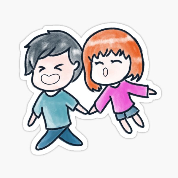 "cute couples holding hands uwu" Sticker for Sale by SunnyFhirts ...