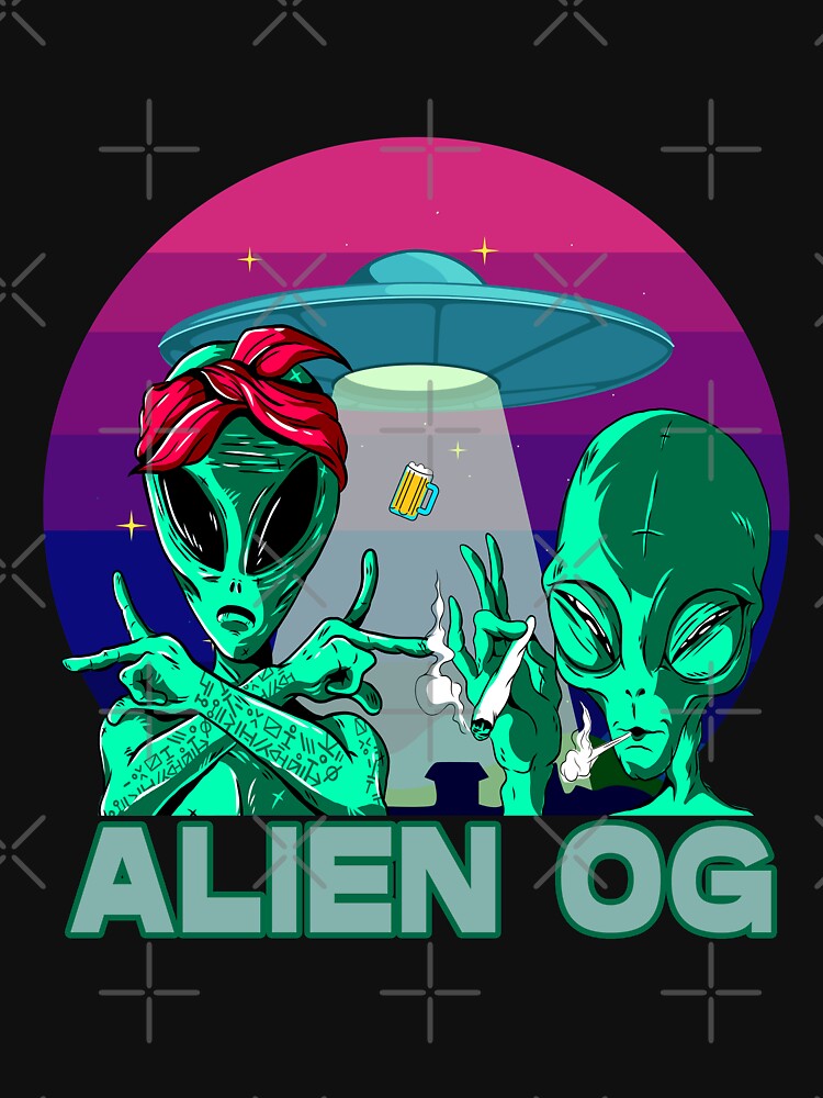 "Cannabis Strains Alien OG" T-shirt by Coder-T | Redbubble
