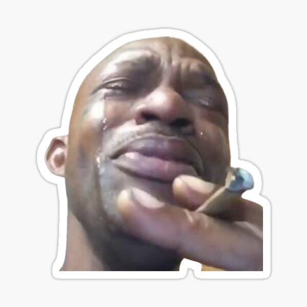 "Crying and smoking" Sticker for Sale by addictxxn | Redbubble