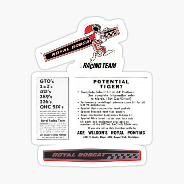 "Royal Bobcat Racing Team ads tee" Sticker for Sale by RBOJCK | Redbubble