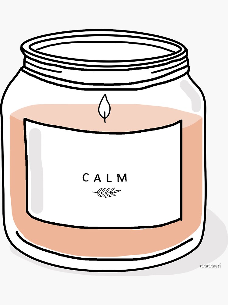 "calm candle" Sticker for Sale by cocoeri | Redbubble
