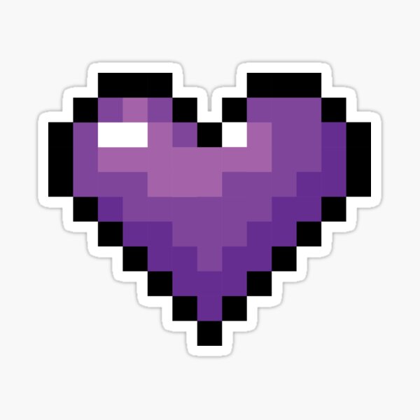 "8-bit purple heart" Sticker for Sale by coolgarbage | Redbubble