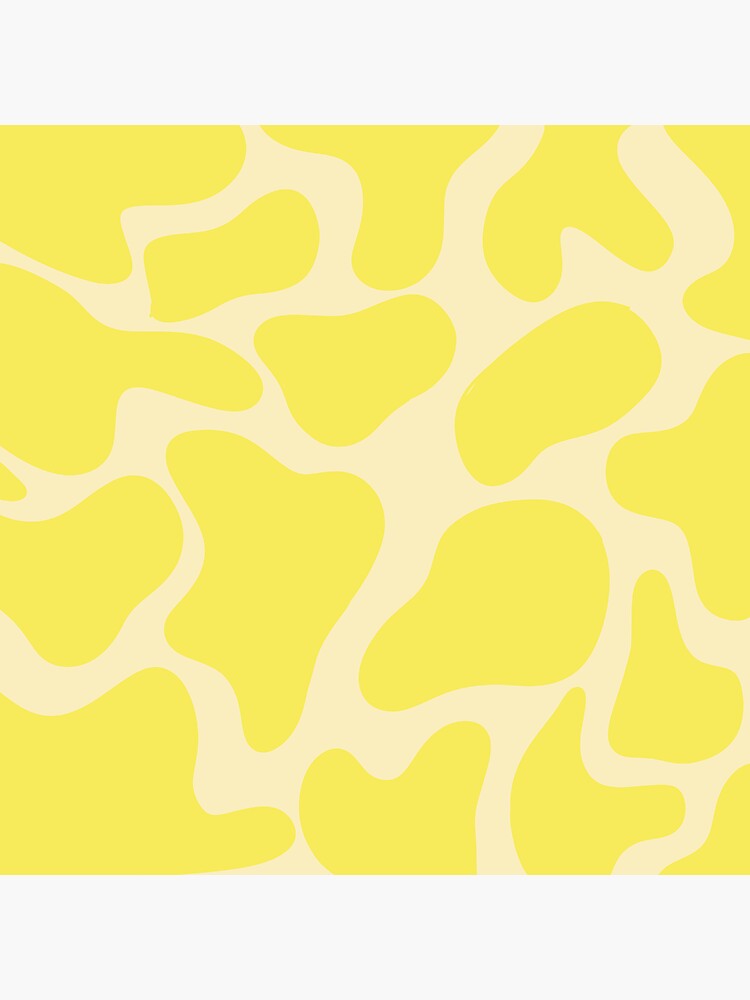 "yellow cow print " Sticker for Sale by PoliticalFemale | Redbubble