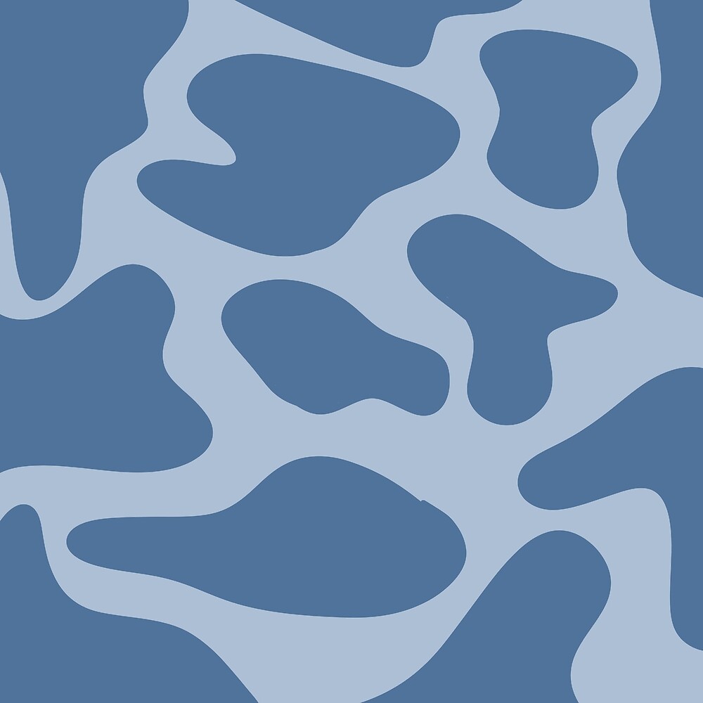 "blue cow print" by PoliticalFemale | Redbubble