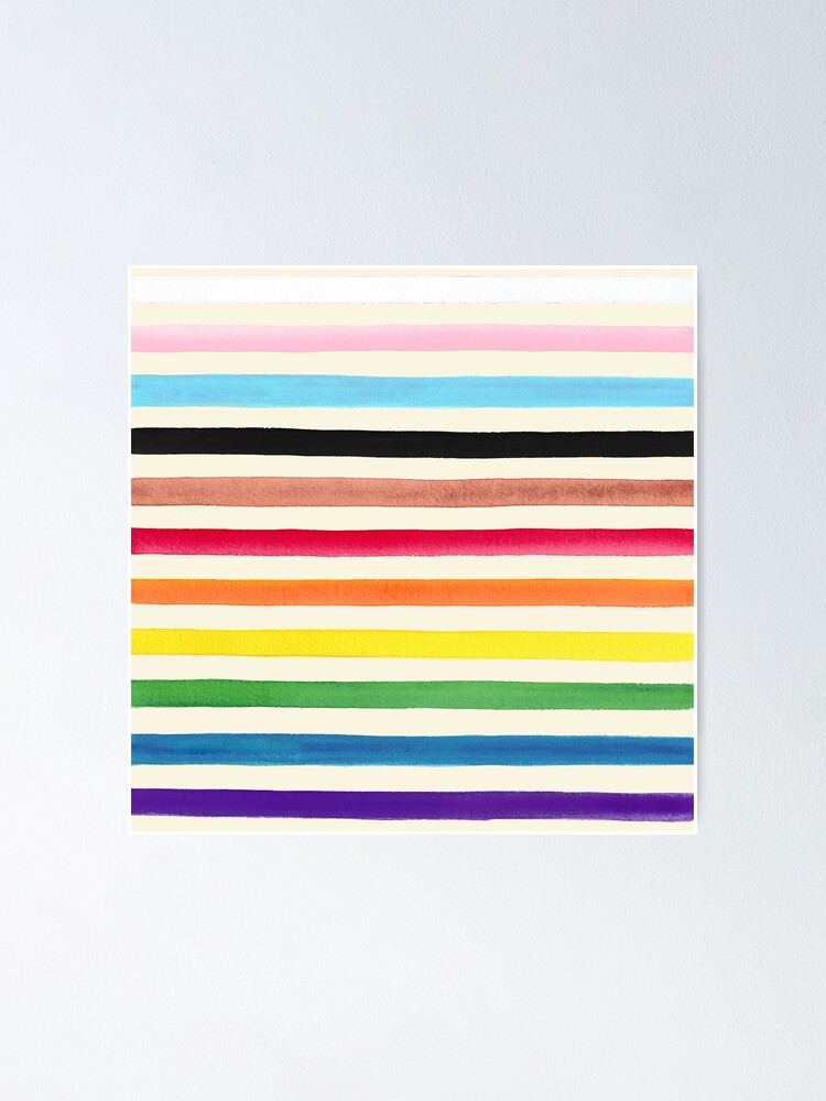 "Progress Pride Stripes" Poster by elianarosedsign | Redbubble
