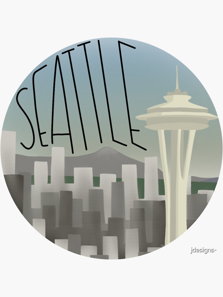 "seattle" Sticker for Sale by jdesigns- | Redbubble