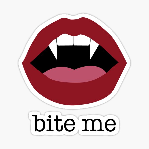 "Dracula Lips Bite Me " Sticker for Sale by goodprana3891 | Redbubble