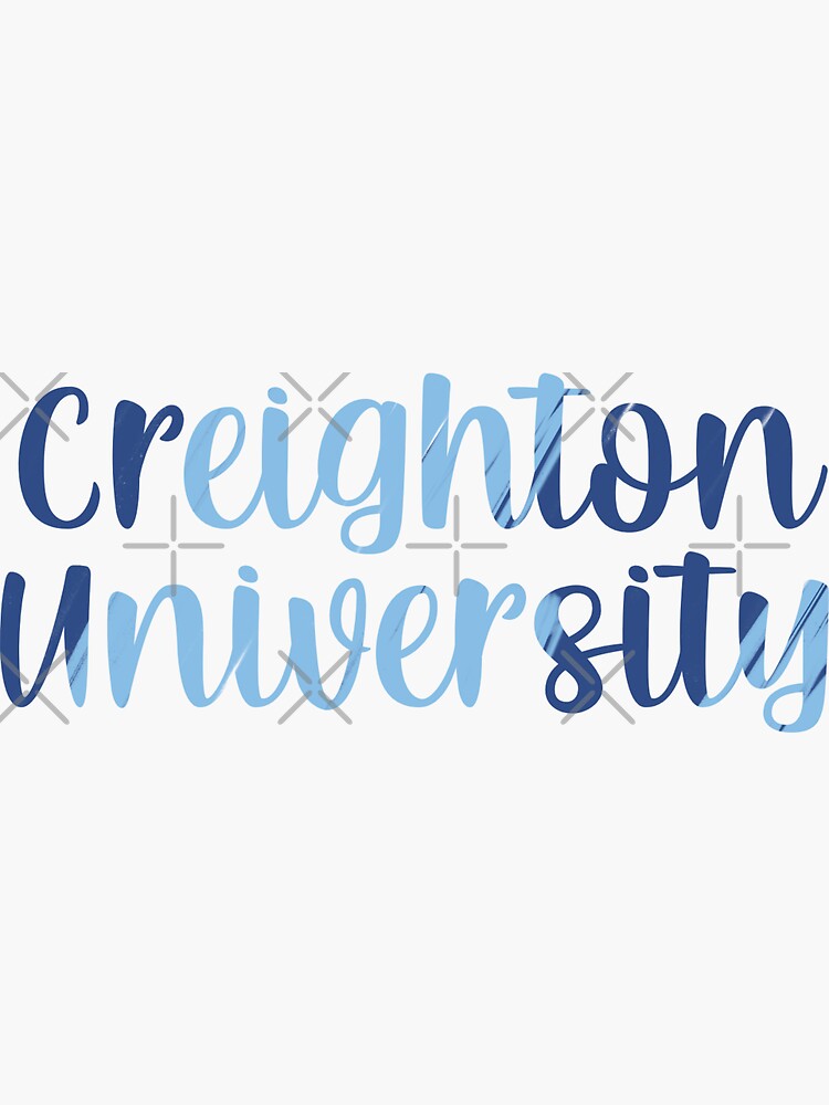 "Creighton University Cursive Sticker" Sticker for Sale by celaharper ...