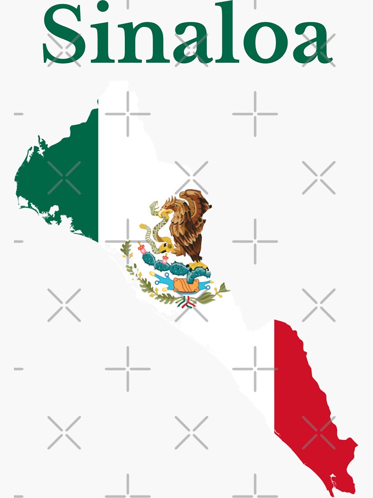 "Sinaloa State Map, Mexico." Sticker by marosharaf | Redbubble