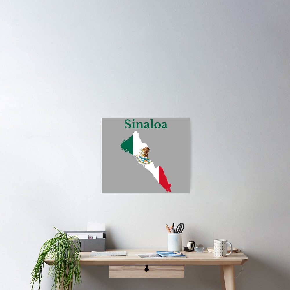 "Sinaloa State Map, Mexico." Poster for Sale by marosharaf | Redbubble