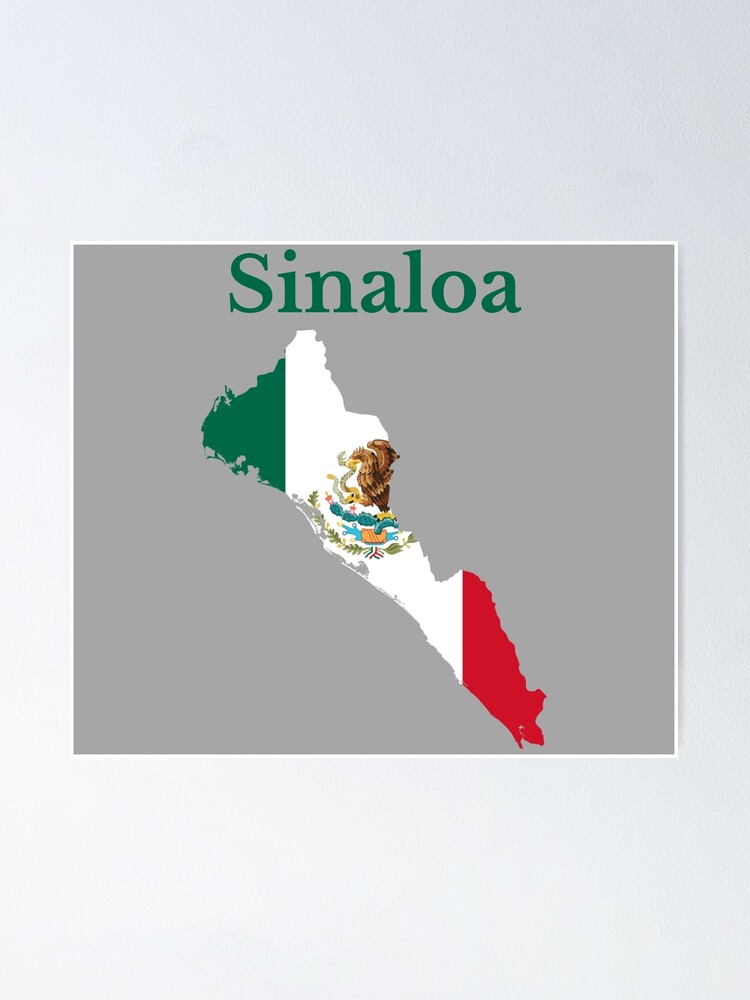 "Sinaloa State Map, Mexico." Poster for Sale by marosharaf | Redbubble