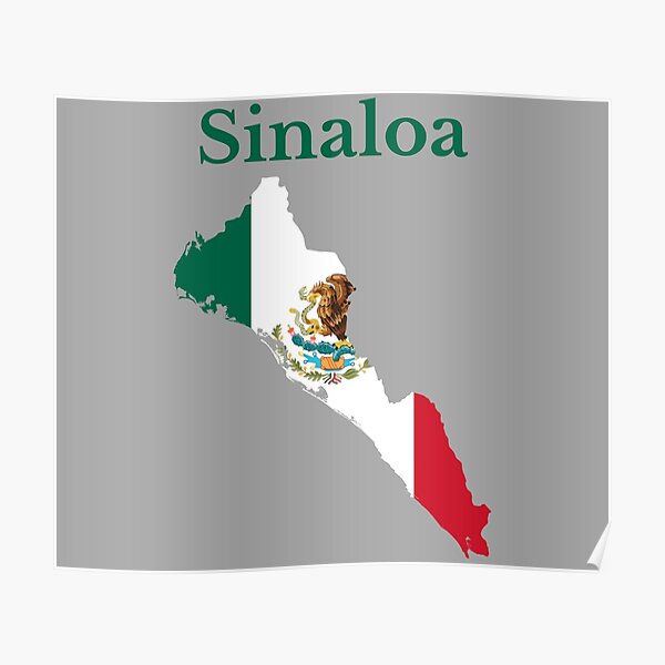 "Sinaloa State Map, Mexico." Poster for Sale by marosharaf | Redbubble