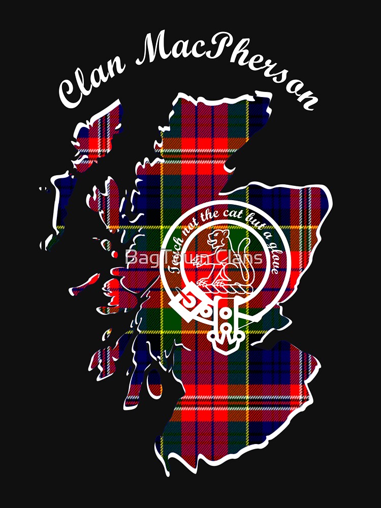 "Clan MacPherson Scotland Map Crest" T-shirt for Sale by ljrigby ...