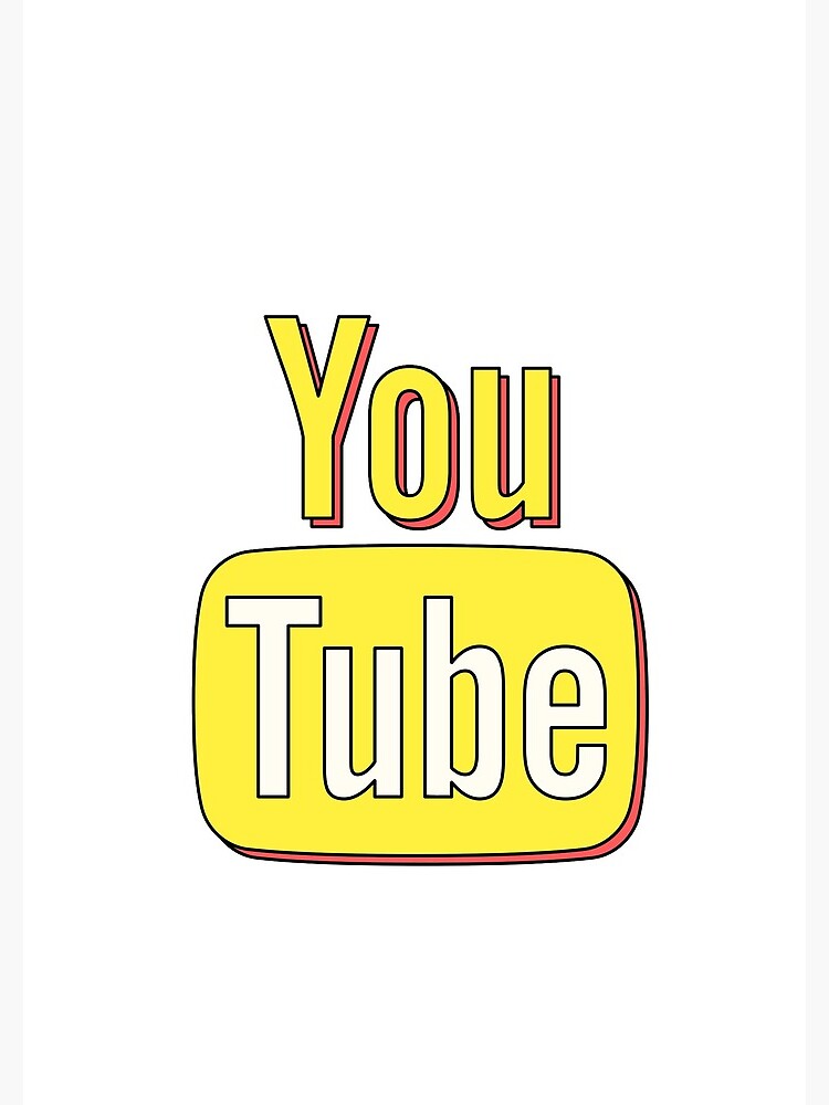 "Youtube Logo Yellow Youtuber Vlogger" Spiral Notebook for Sale by ...