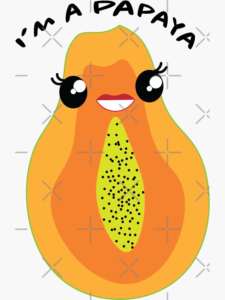 "Team Papaya" Sticker for Sale by WellOwlBee | Redbubble