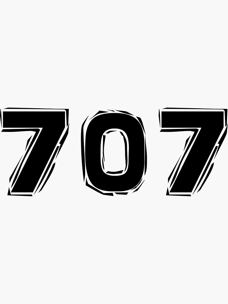 "707 Area Code Sticker Bay Area Napa" Sticker for Sale by Ivan926 ...