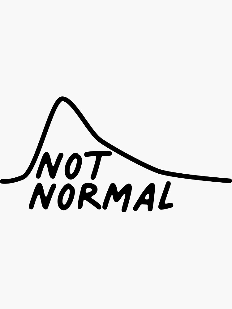 "Not Normal Curve Average Median Stats" Sticker for Sale by ...