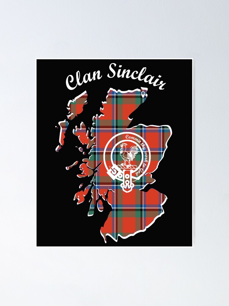 "Clan Sinclair Scotland Map Crest" Poster for Sale by ljrigby | Redbubble