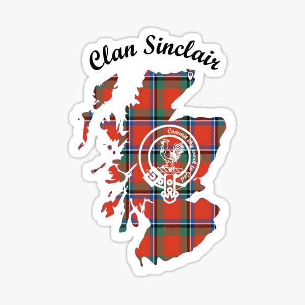 "Clan Sinclair Scotland Map Crest" Sticker by ljrigby | Redbubble