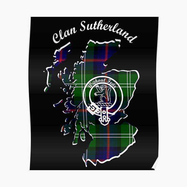 "Clan Sutherland Scotland Map Crest" Poster for Sale by ljrigby | Redbubble