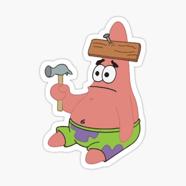 "Patrick Star Meme" Sticker for Sale by sarahunruh | Redbubble