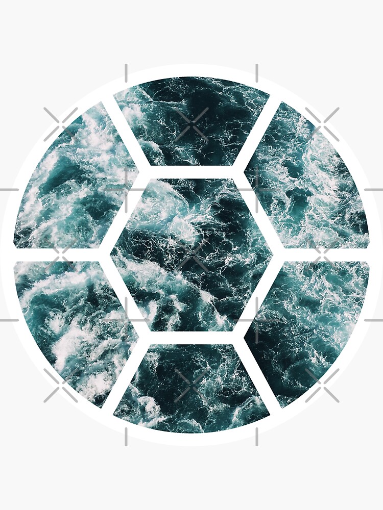 "Ocean football sticker ocean sport football watercolor sea wave ...