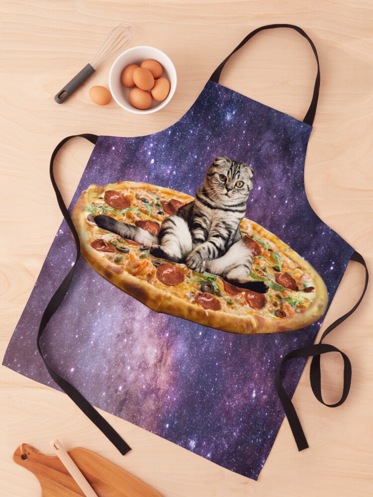 "Pizza Cat in Space" Apron for Sale by MeowMerch | Redbubble