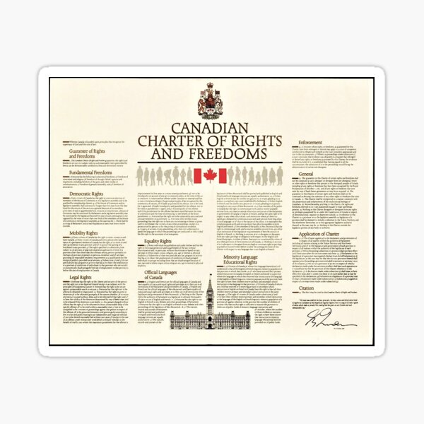Canadian Charter Stickers | Redbubble