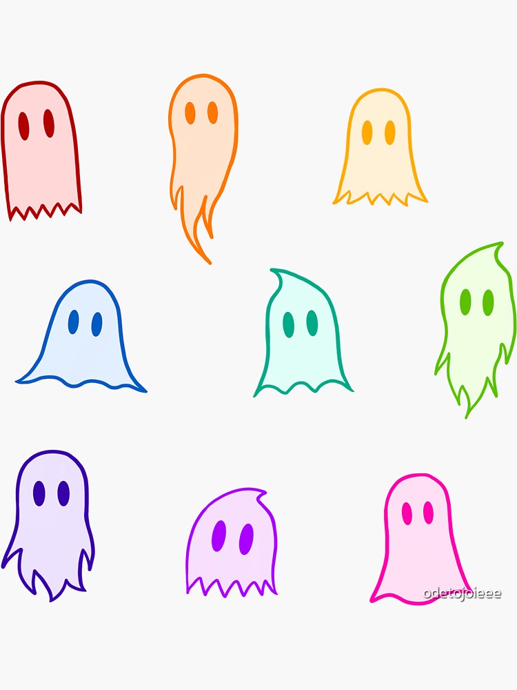 "Rainbow Ghosts" Sticker for Sale by odetojoieee | Redbubble