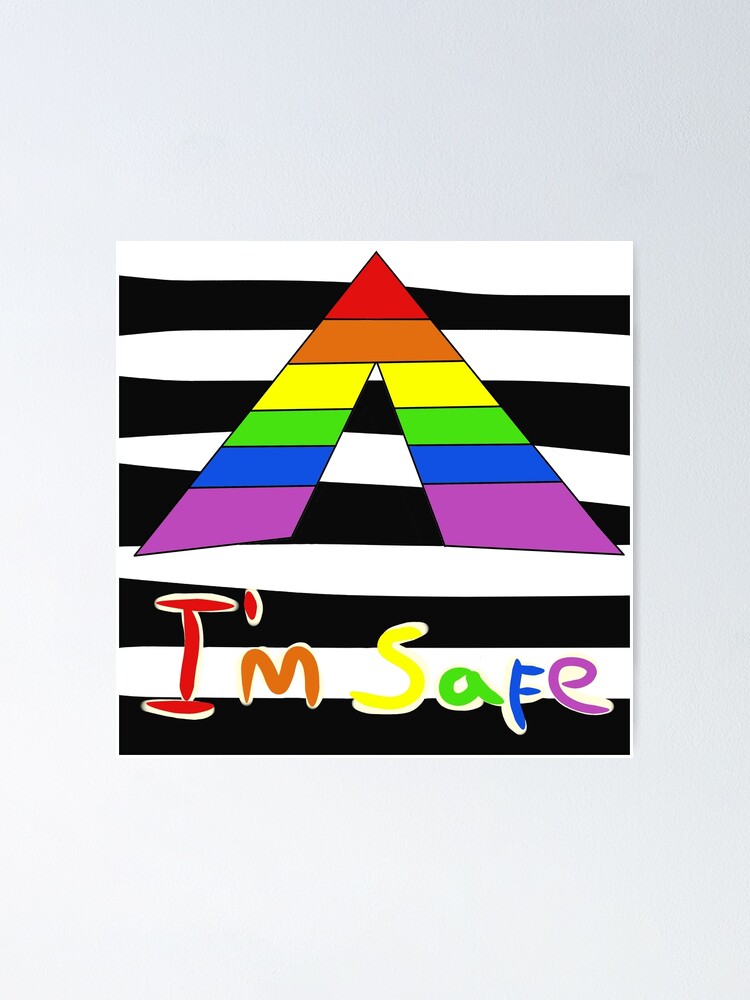 "I'm Safe Ally Flag " Poster by MagicGnome47 | Redbubble