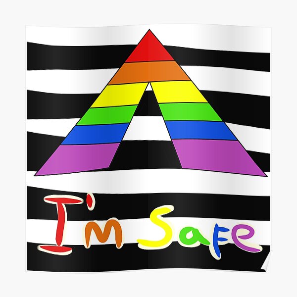 "I'm Safe Ally Flag " Poster by MagicGnome47 | Redbubble