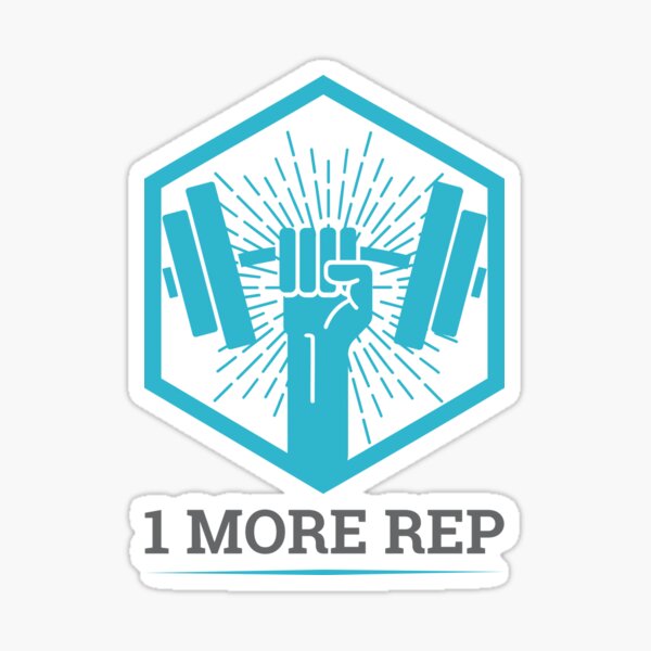 "1 more rep" Sticker for Sale by livetogether | Redbubble
