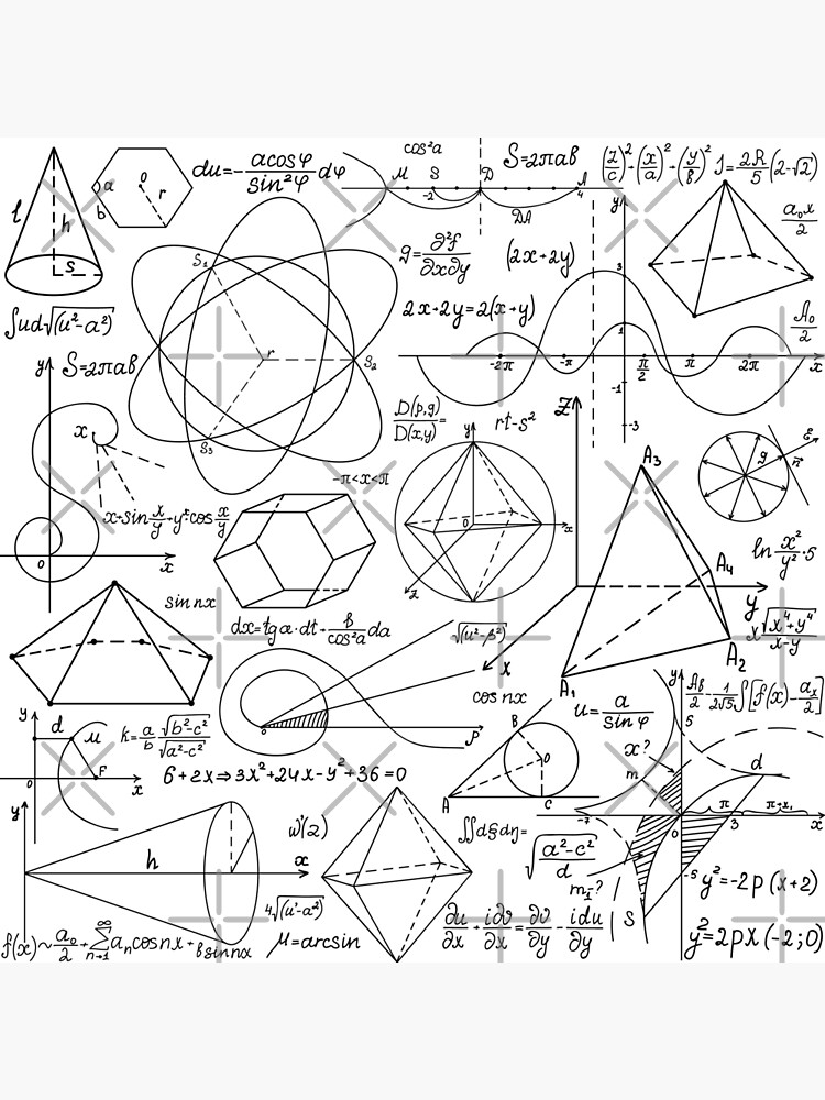 Mathematic formulas strokes outline Premium Matte Vertical Poster sold ...