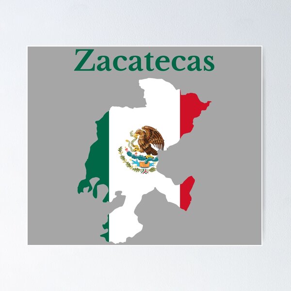 "Zacatecas State Map, Mexico." Poster for Sale by MKCoolDesigns MK ...