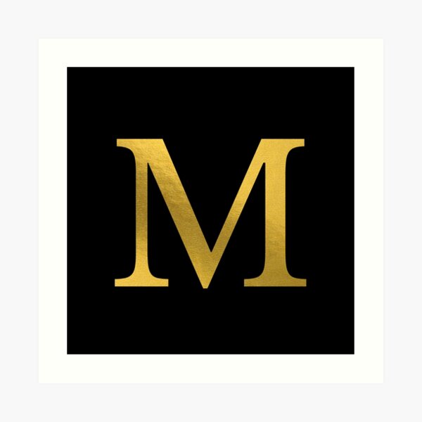 Lámina artística «Letra M - Color dorado» de FunStudio | Redbubble