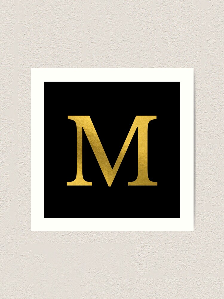 Lámina artística «Letra M - Color dorado» de FunStudio | Redbubble