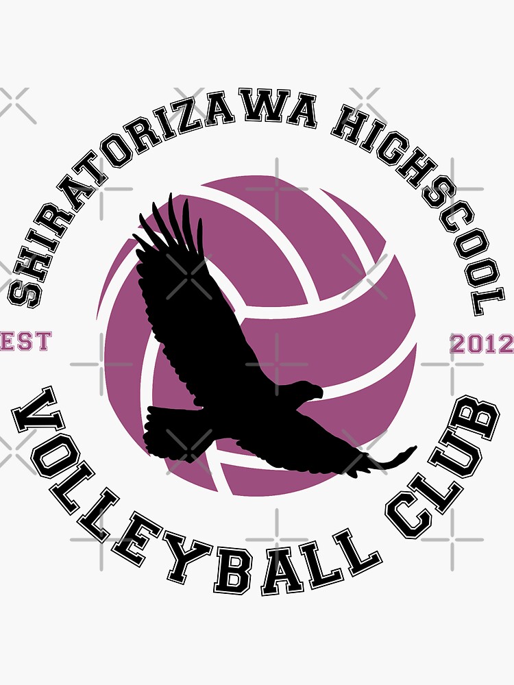 "Haikyuu!! Shiratorizawa Highschool Volleyball Club Logo" Sticker by ...