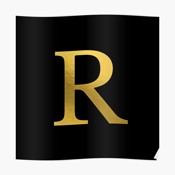 Póster «Letra R - Color dorado» de FunStudio | Redbubble